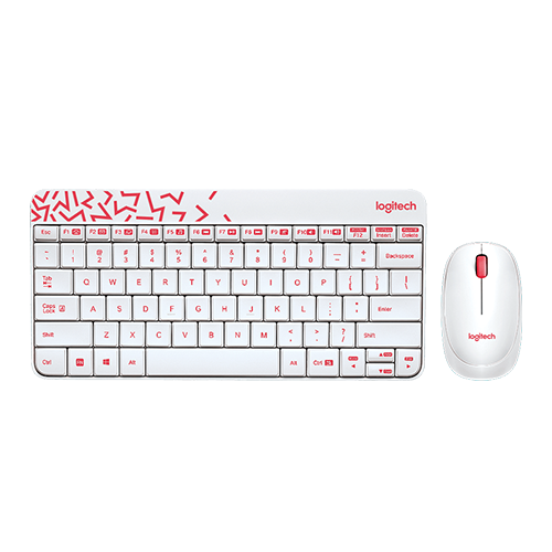 კომბო - უკაბელო კლავიატურა + მაუსი - Logitech MK24 Nano White