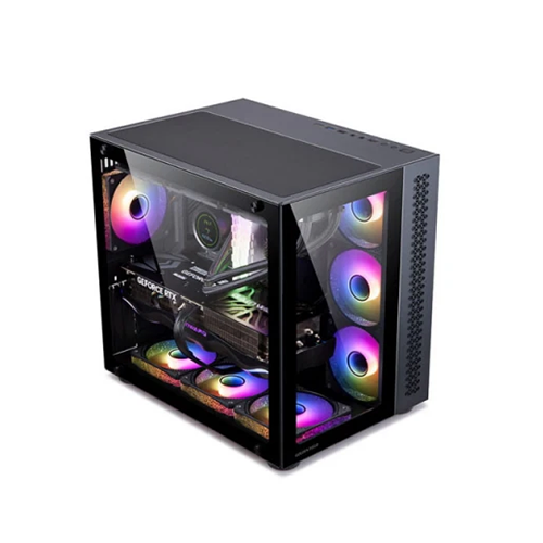 ქეისი + პულტი - Golden Field GZ360 Black - 7x120 Fan Led