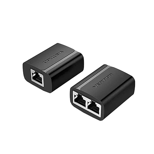 Adapter - 1 To 2 Network Splitter Black PVC Type